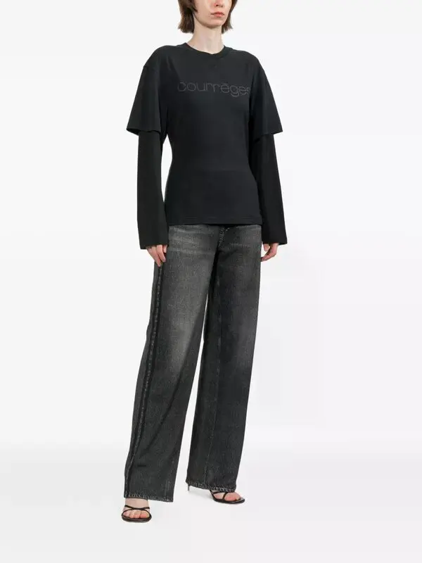 COURREGES Logo-print Layered T-shirt