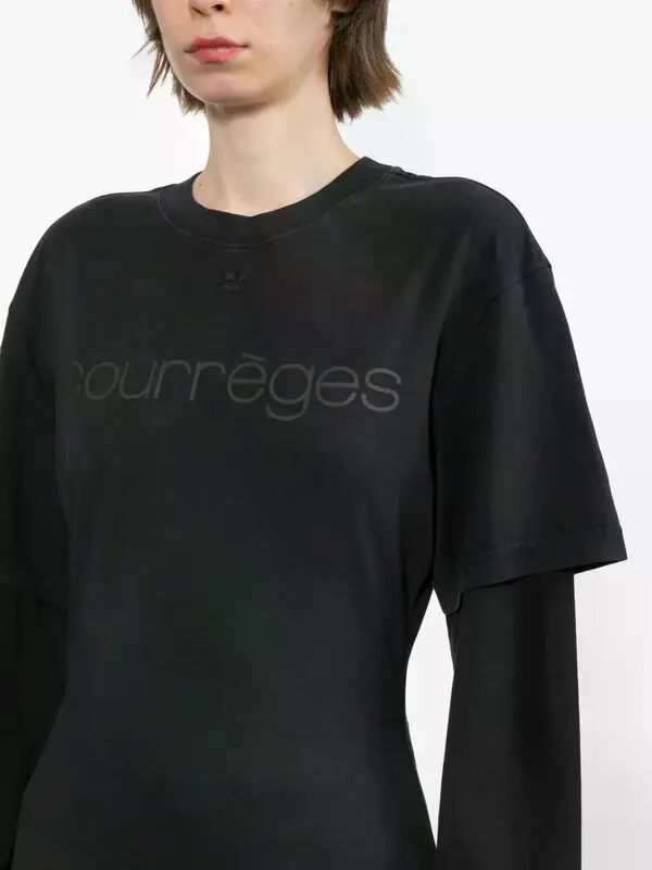 COURREGES Logo-print Layered T-shirt