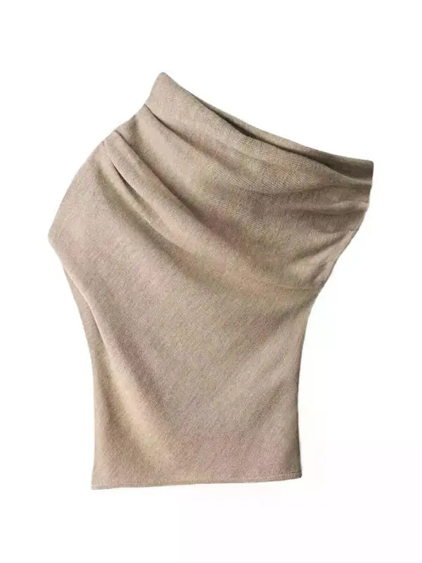 Staud Mabel One-shoulder Draped Sweater