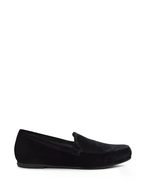 Loulou De Saison Bert Velvet Loafers - Black