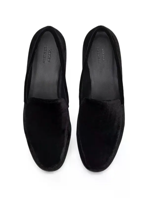 Loulou De Saison Bert Velvet Loafers - Black