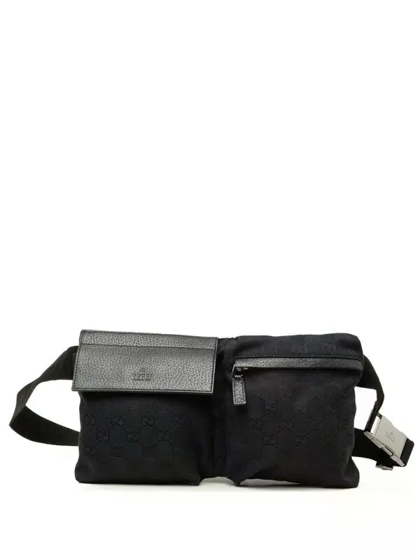 Gucci 2000-2015 Gg Canvas Double Pocket Belt Bag