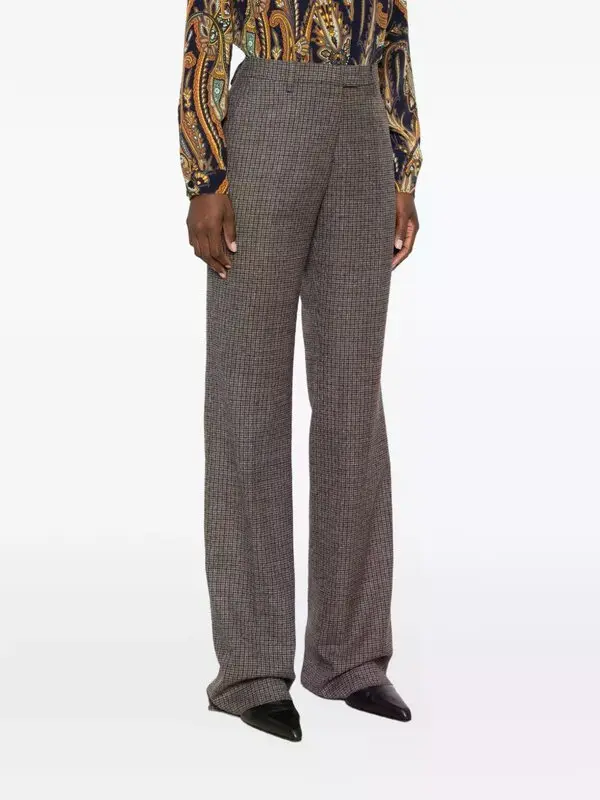 Etro Check Straight-leg Trousers