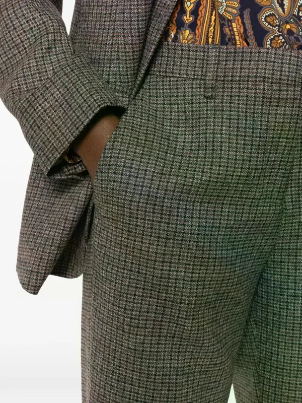 Etro Check Straight-leg Trousers