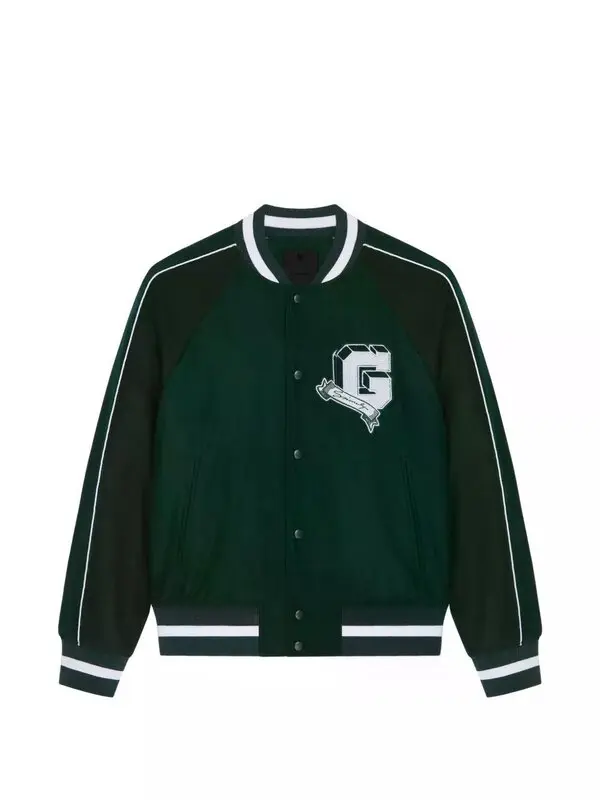 Givenchy College Varsity Jacket In Wool - Green