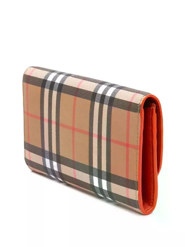 Burberry 2000-2017 House Check Coated Canvas Halton Continental Wallet Long Wallets