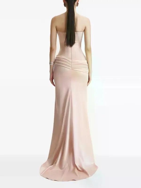 BENEDETTO Draped Corset Maxi Evening Dress