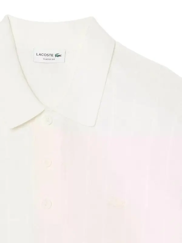 Lacoste Ribbed-knit Short-sleeve Polo Shirt
