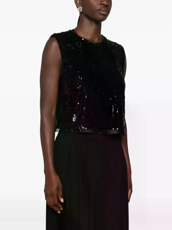 Simkhai Sequin-embellished Sleeveless Top - Black