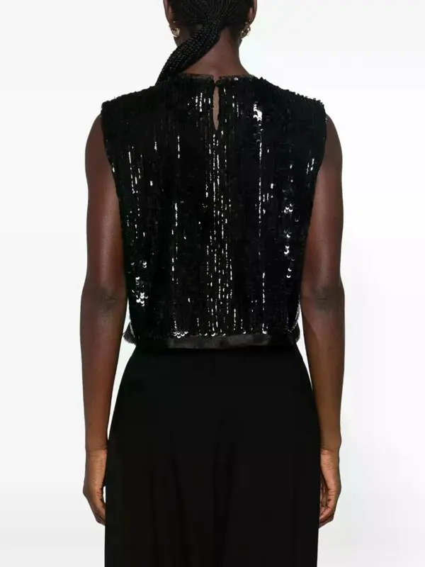 Simkhai Sequin-embellished Sleeveless Top - Black