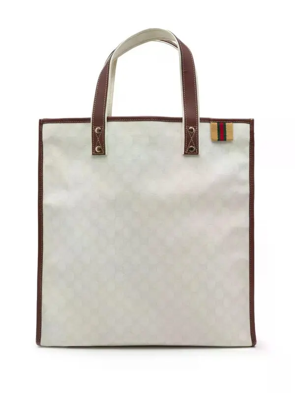Gucci 2016-2026 Gg Supreme Web Tote Bag - White