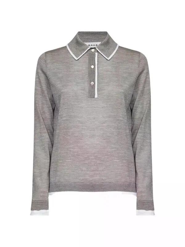 P.a.r.o.s.h Contrast-trim Polo Sweater