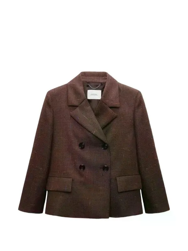 Dorothee Schumacher Double-breasted Tweed Blazer - Brown