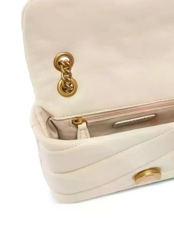 Pinko Baby Love Bag Puff Maxi Quilt New Buckle Shoulder Bag - Neutrals