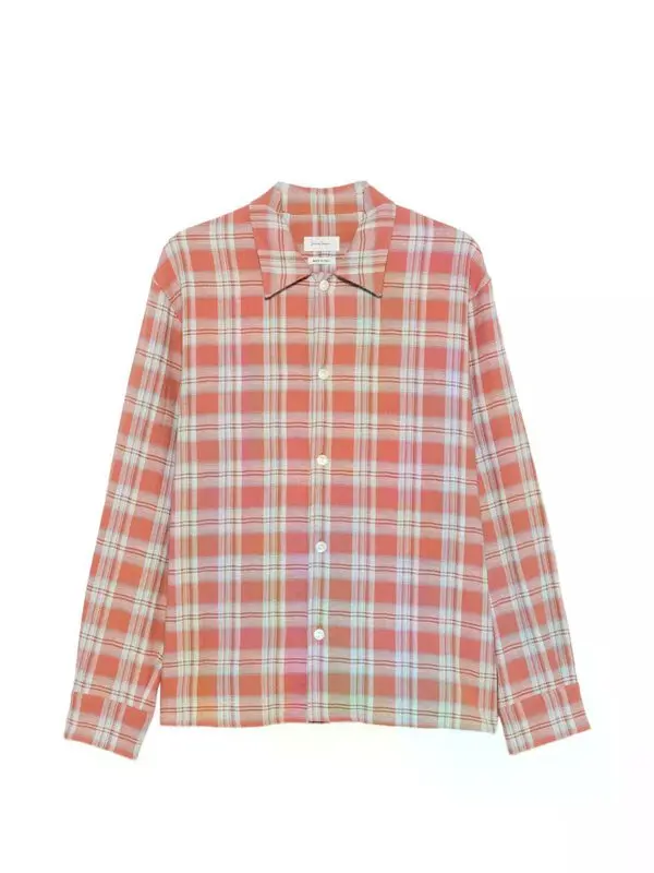 SECOND / LAYER Check-pattern Shirt - Orange