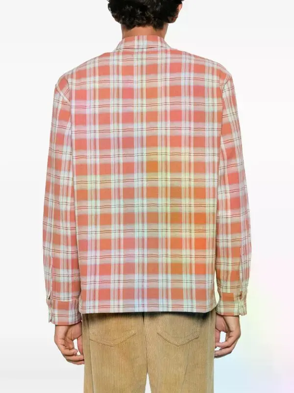 SECOND / LAYER Check-pattern Shirt - Orange