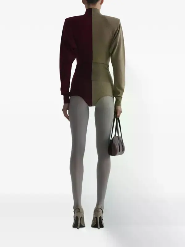 MUGLER Bi-color Cashmere Bodysuit