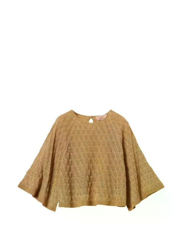 TWINSET Dual-use Cropped Jumper - Gold