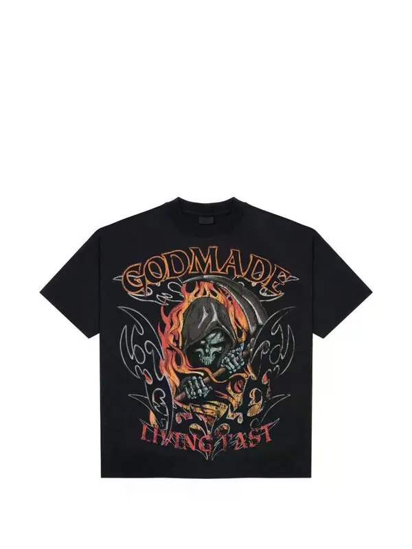 GODMADE Graphic-print Washed T-shirt