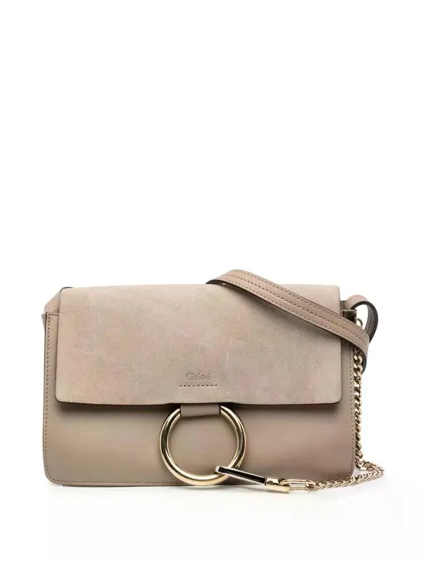 Chloé 2016 Small Suede And Calfskin Faye Crossbody Bag - Brown