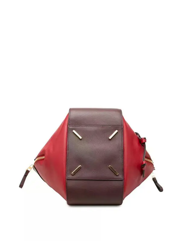 Loewe 2017 Small Bicolor Calfskin Hammock Bag Satchel
