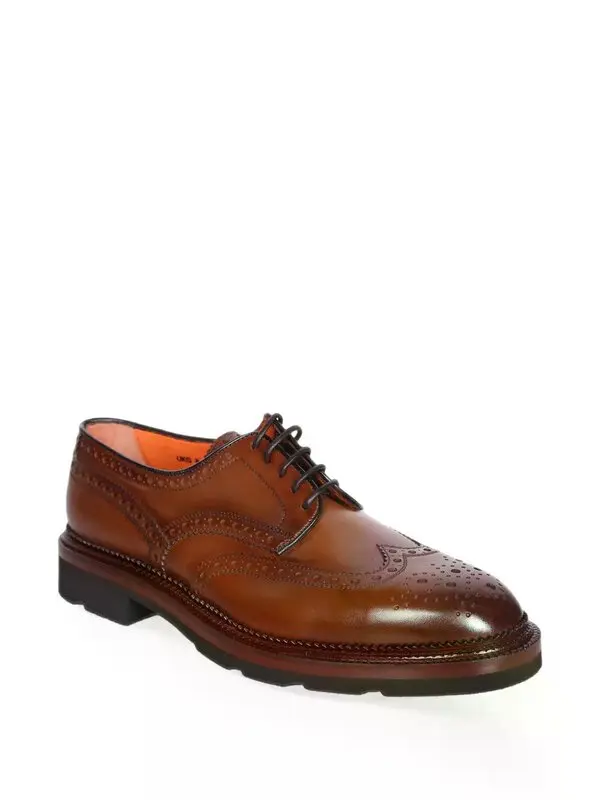 Santoni Leather Derby Shoes