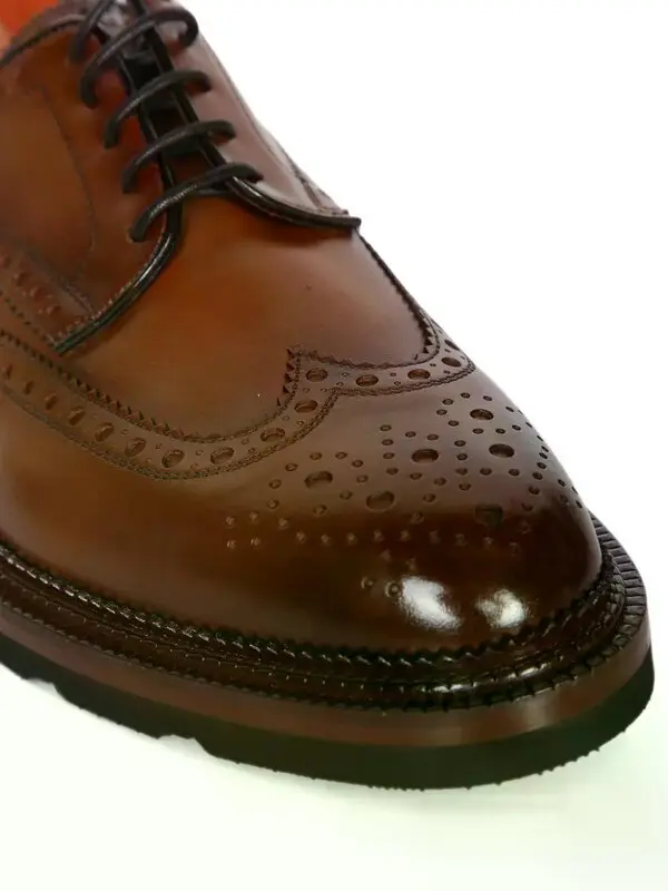 Santoni Leather Derby Shoes