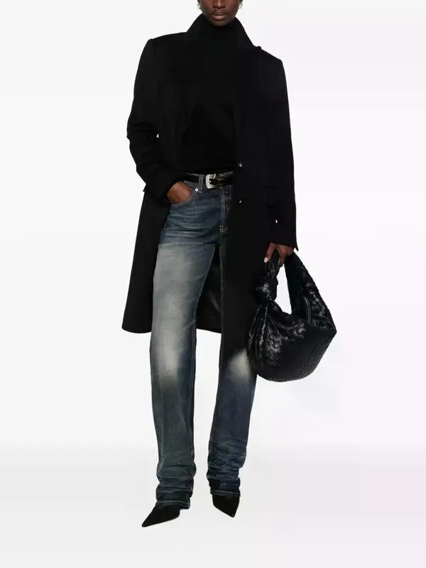 Dolce & Gabbana Single-breasted Logo-plaque Coat