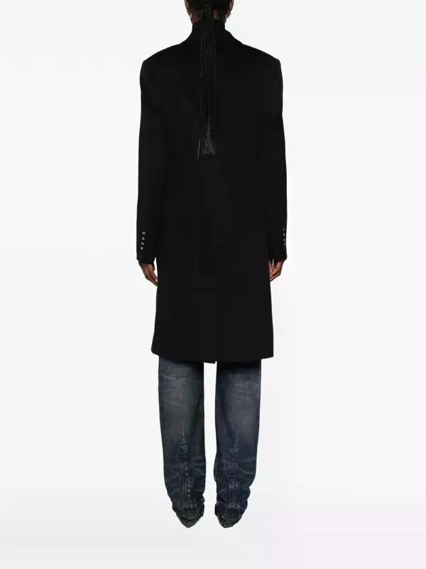 Dolce & Gabbana Single-breasted Logo-plaque Coat