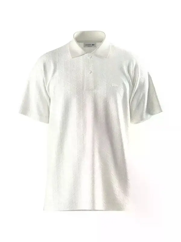 Lacoste Monogram-pattern Short-sleeve Polo Shirt