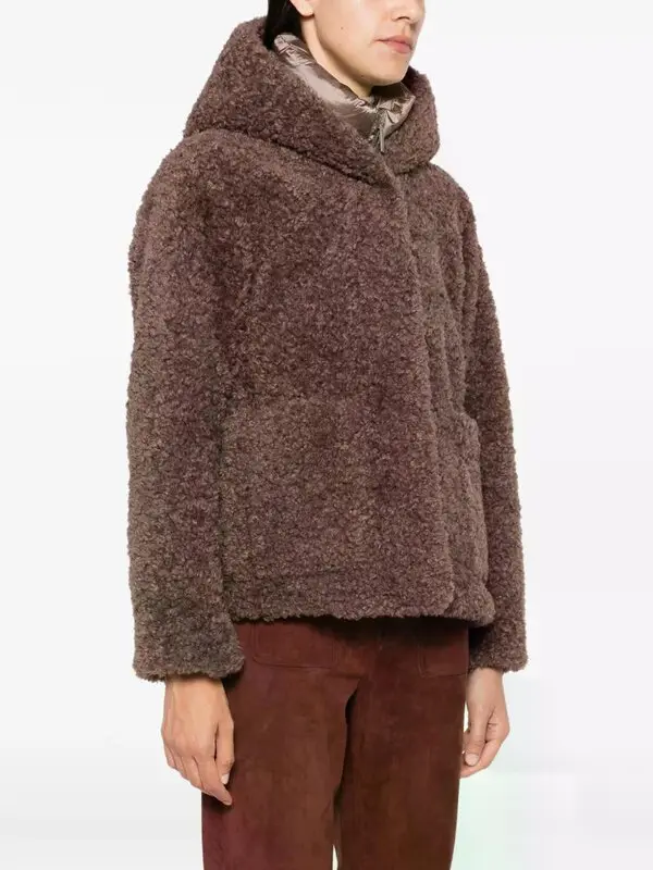 BOMBOOGIE Hooded Teddy-texture Jacket
