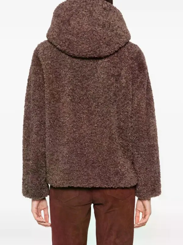 BOMBOOGIE Hooded Teddy-texture Jacket