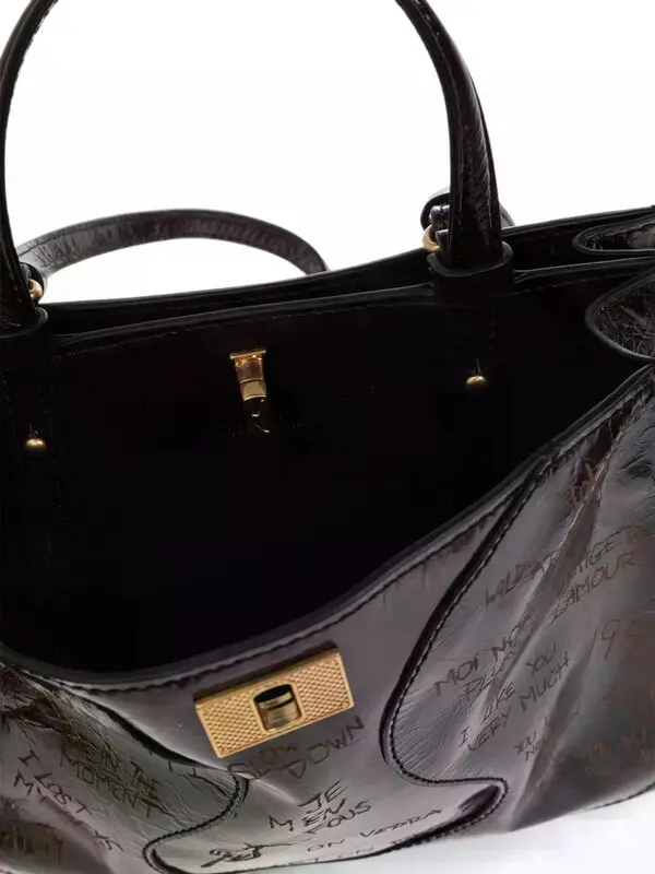 Zadig&Voltaire Graffiti-print Leather Tote Bag