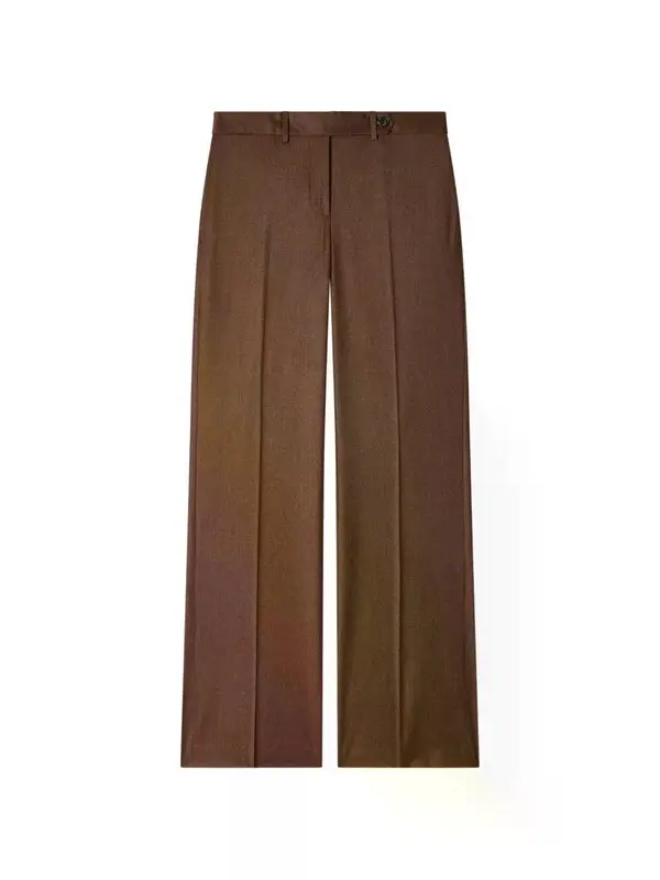 Paul Smith Wool-cashmere Flannel Bootcut Trousers - Brown
