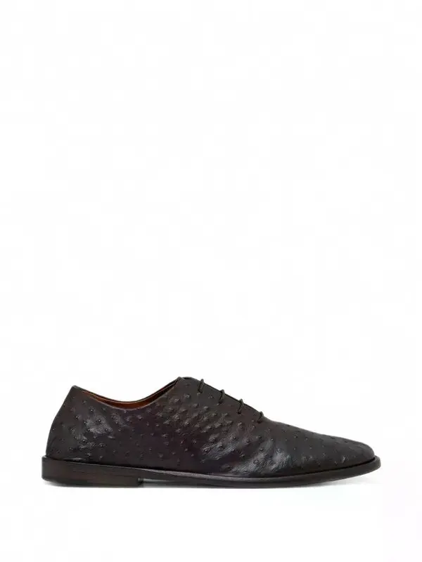 Marsèll Stesa Ostrich-effect Leather Derby Shoes - Brown