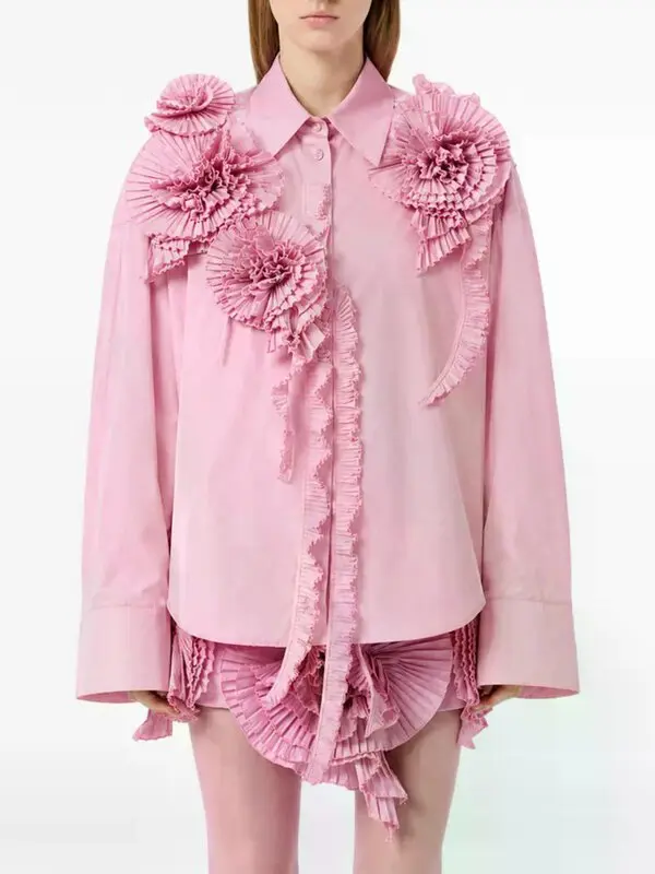 Blumarine Rose-embellished Shirt