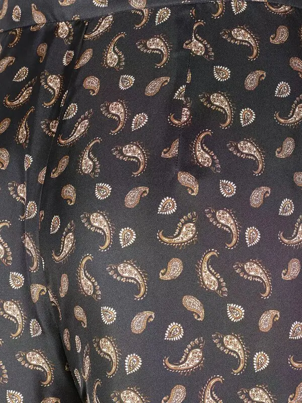 Max Mara Paisley-print Silk Trousers - Blue
