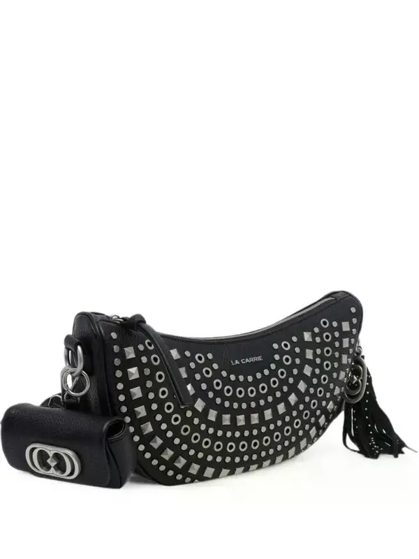 LA CARRIE Stud-embellished Crossbody Bag - Black