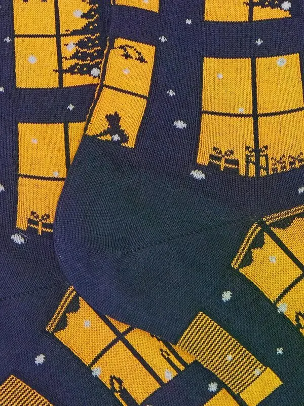 GALLO Christmas Window-pattern Socks