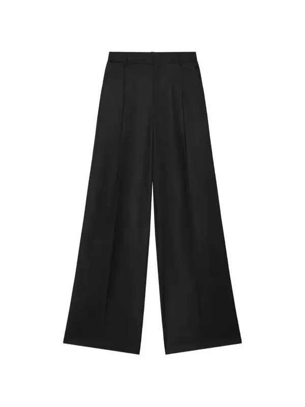 Blumarine Pleated Palazzo Pants - Black