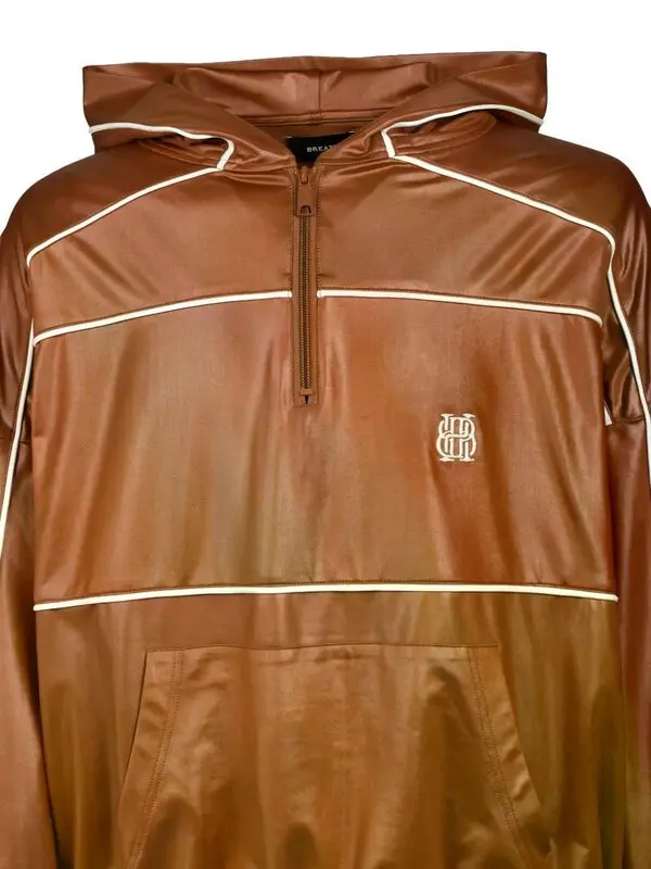 BREATH Piping Half-zip Hoodie