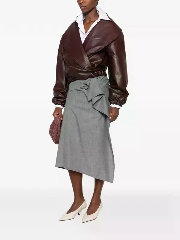 Victoria Beckham Draped Tailored Skirt