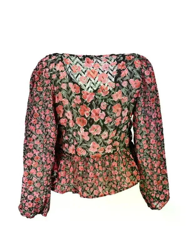 Desigual Floral-print Smocked Blouse