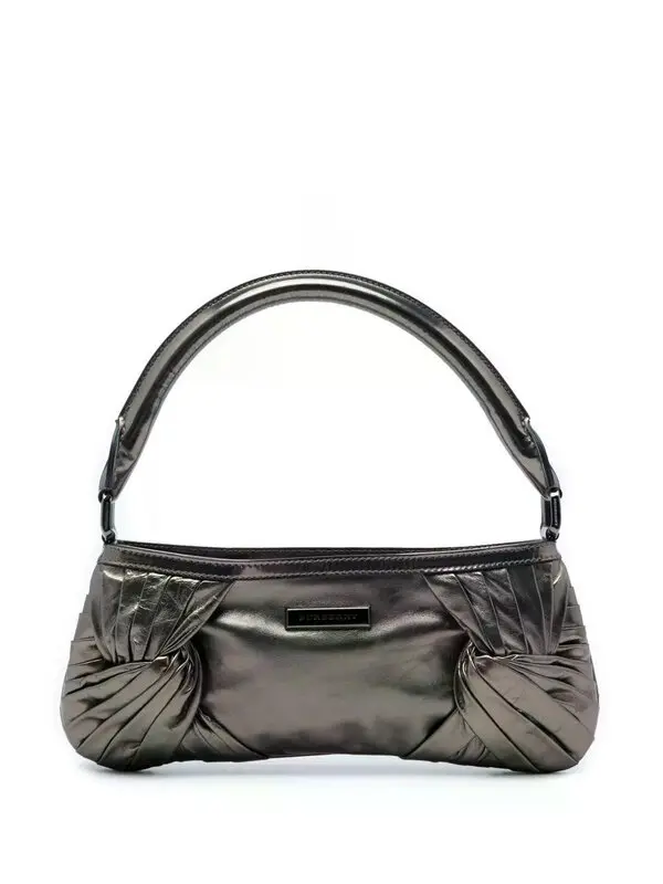Burberry 2000-2017 Metallic Leather Sling Knot Shoulder Bag