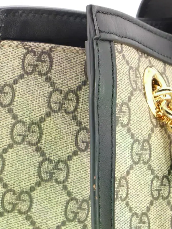 Gucci Padlock Chain Tote Gg Coated Canvas With Leather Small Shoulder Bag