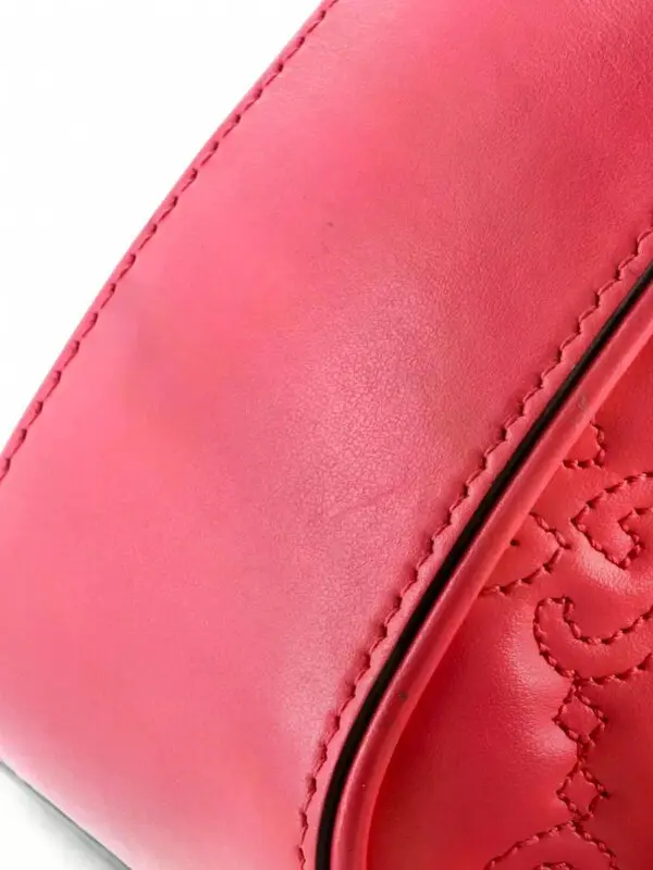 Gucci Zip Camera Bag Gg Matelasse Leather Small Shoulder Bag - Pink