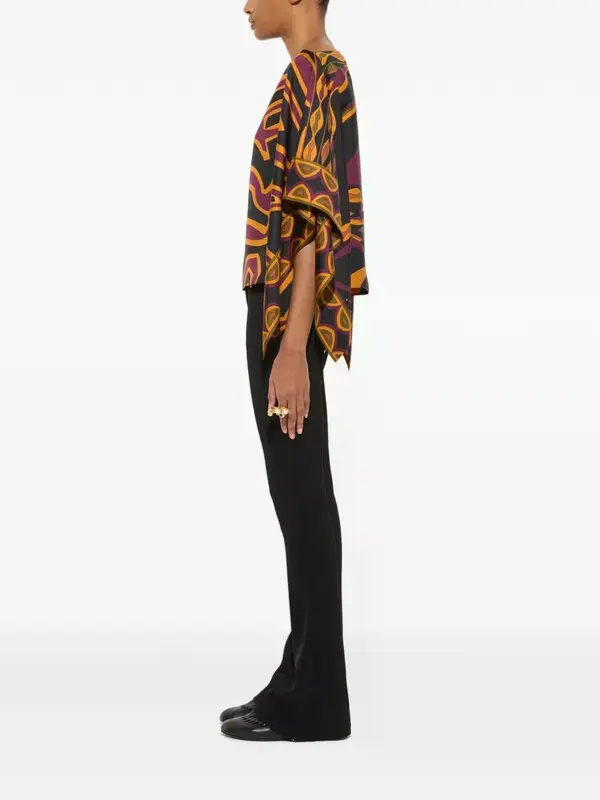 Emilio Pucci Labirinto Print Silk Blouse