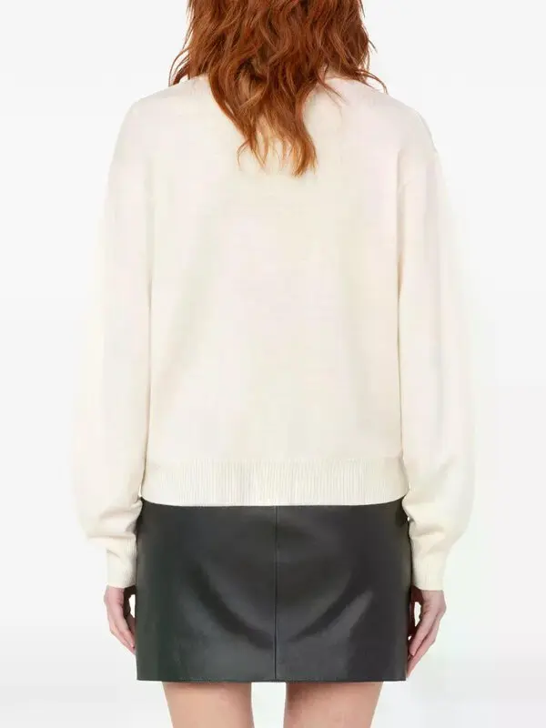 Moschino Logo-embroidered Roll-neck Wool Sweater