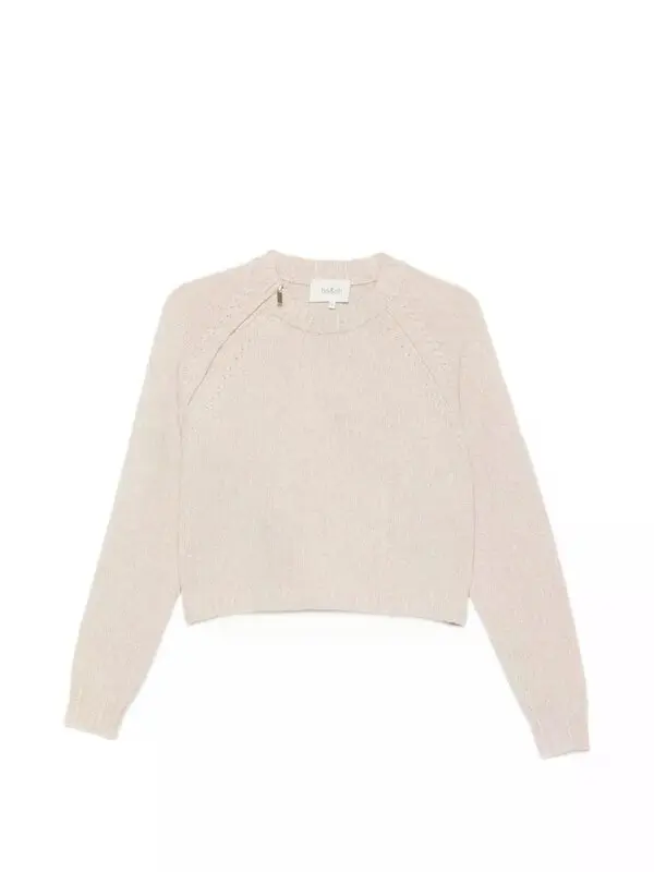 Ba&sh Zip-detail Cable-knit Sweater - Neutrals