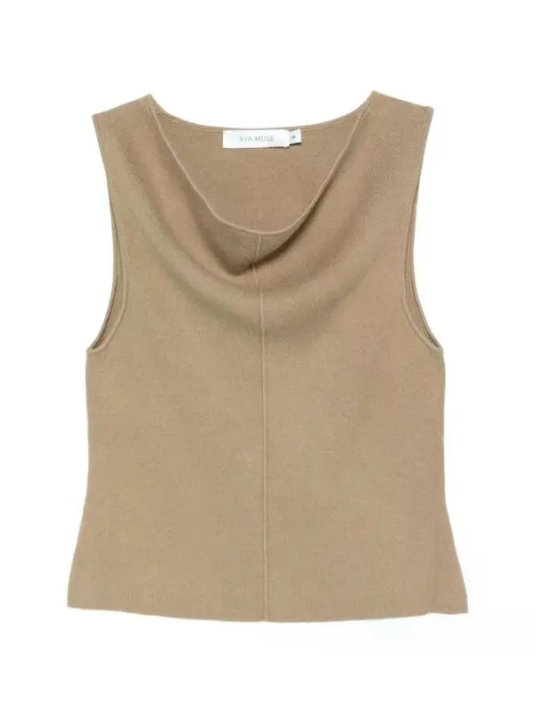 AYA MUSE Cowl-neck Tank Top